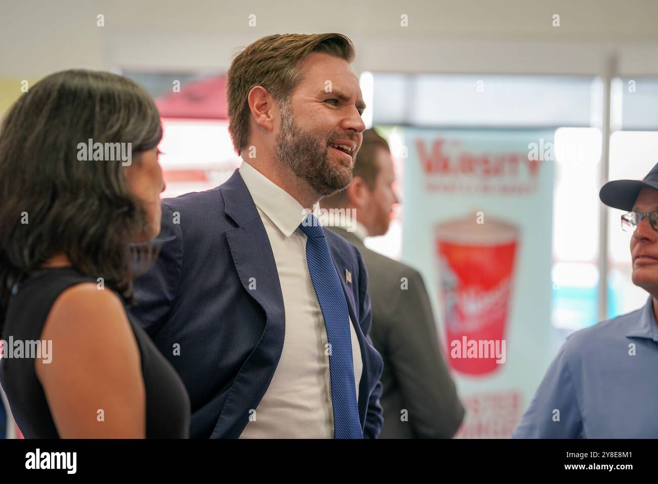 Republican vice-presidential nominee, Senator JD Vance (R-OH) and his ...
