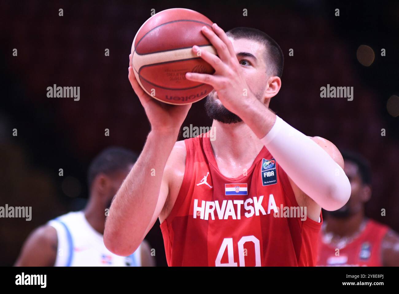 Ivica Zubac (Croatia). FIBA Olympic Qualifying Tournament. Piraeus 2024 ...