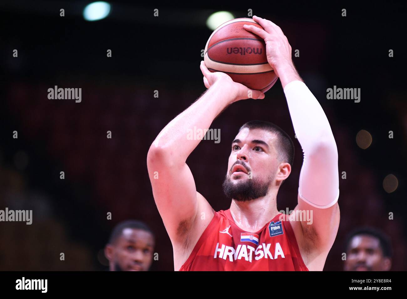 Ivica Zubac (Croatia). FIBA Olympic Qualifying Tournament. Piraeus 2024 ...