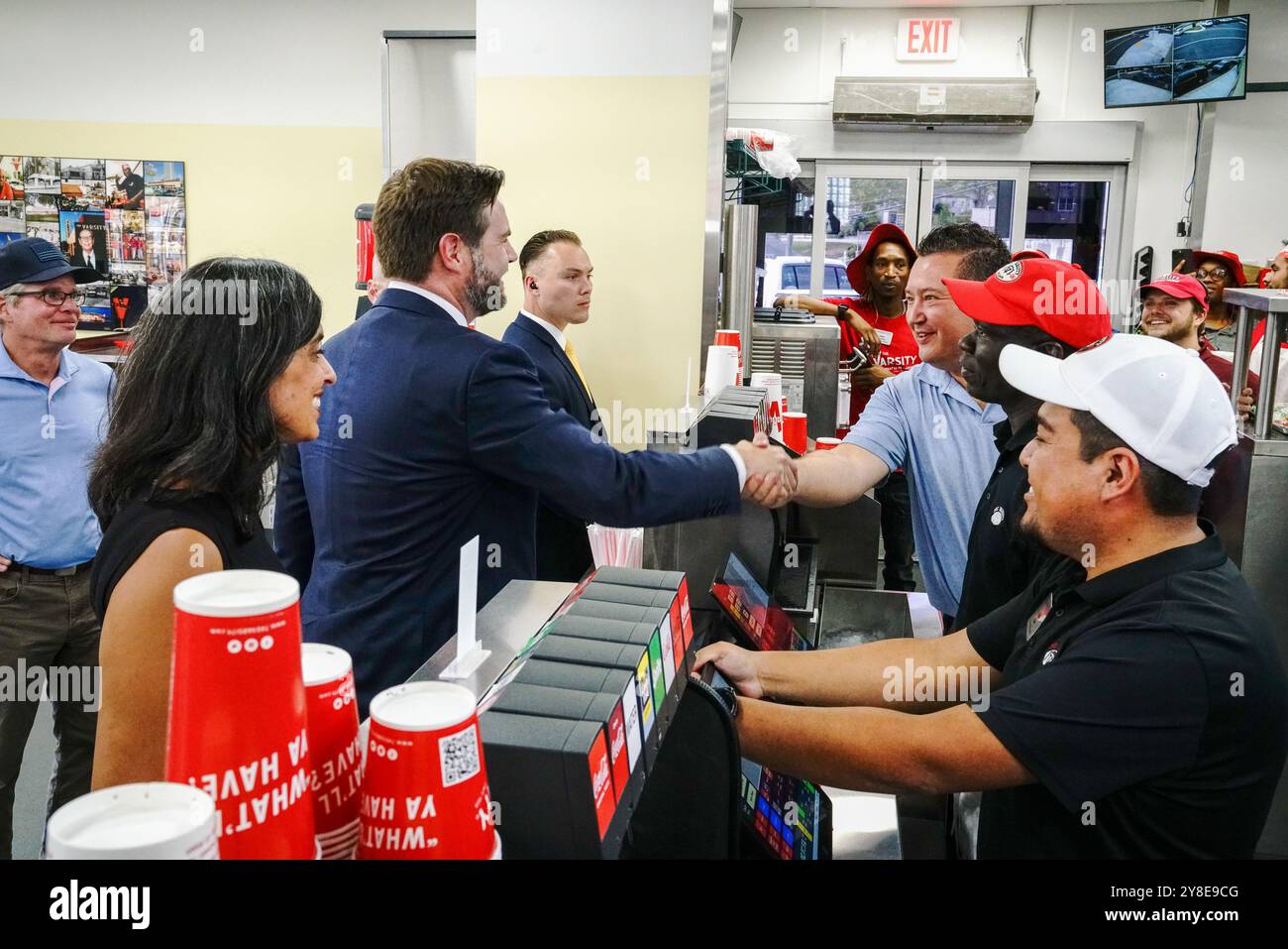 Republican vice-presidential nominee, Senator JD Vance (R-OH), and his ...