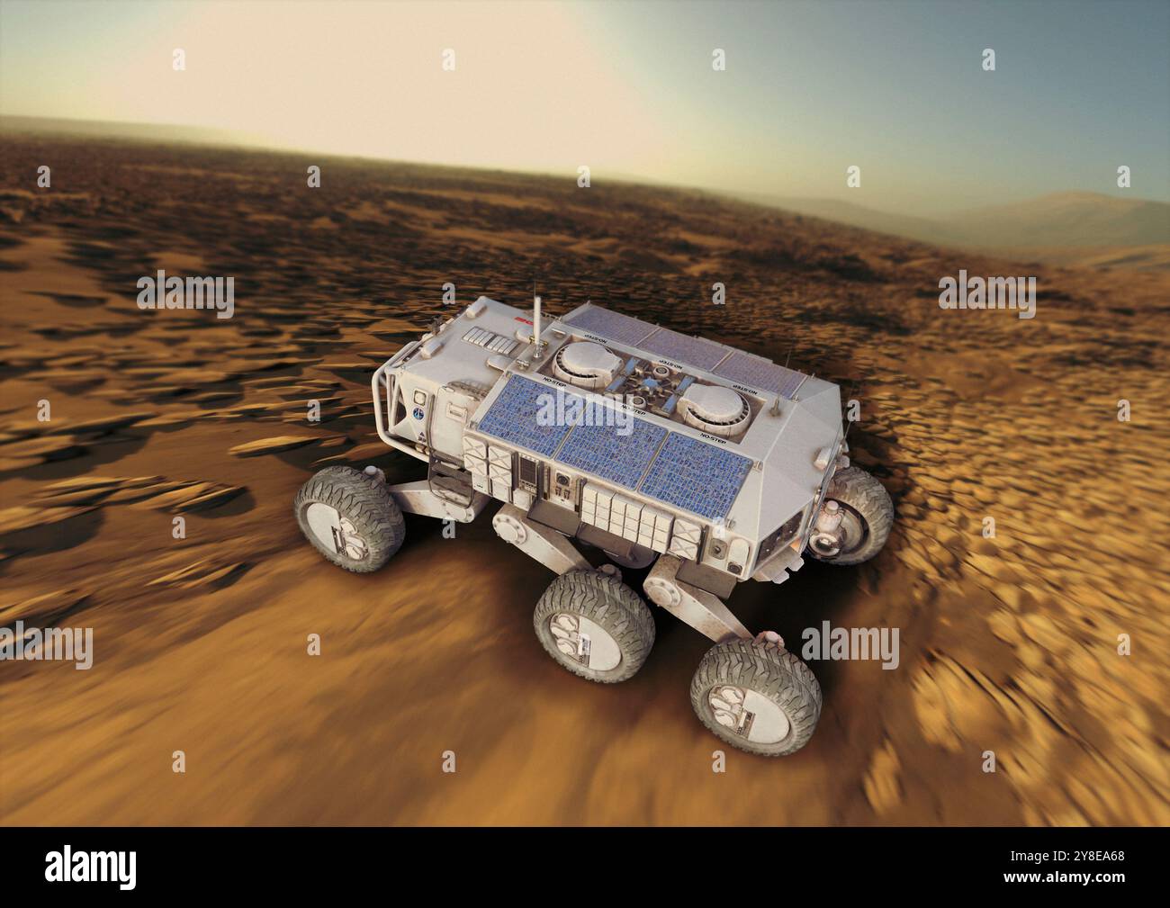 Illustration of a space vehicle on Mars Stock Photo - Alamy