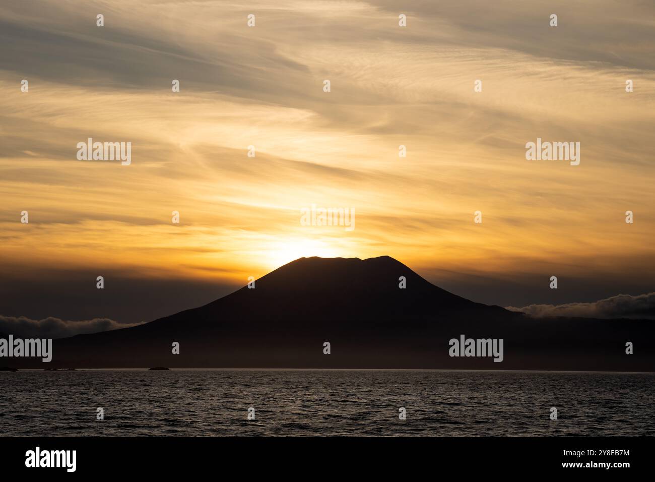 Mount Edgecumbe at Sunset viewed from Sitka Sound Stock Photo - Alamy