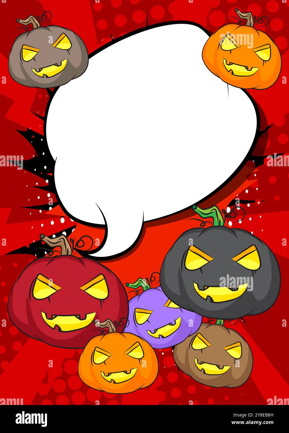 Cartoon jack lantern blank speech hi-res stock photography and images ...