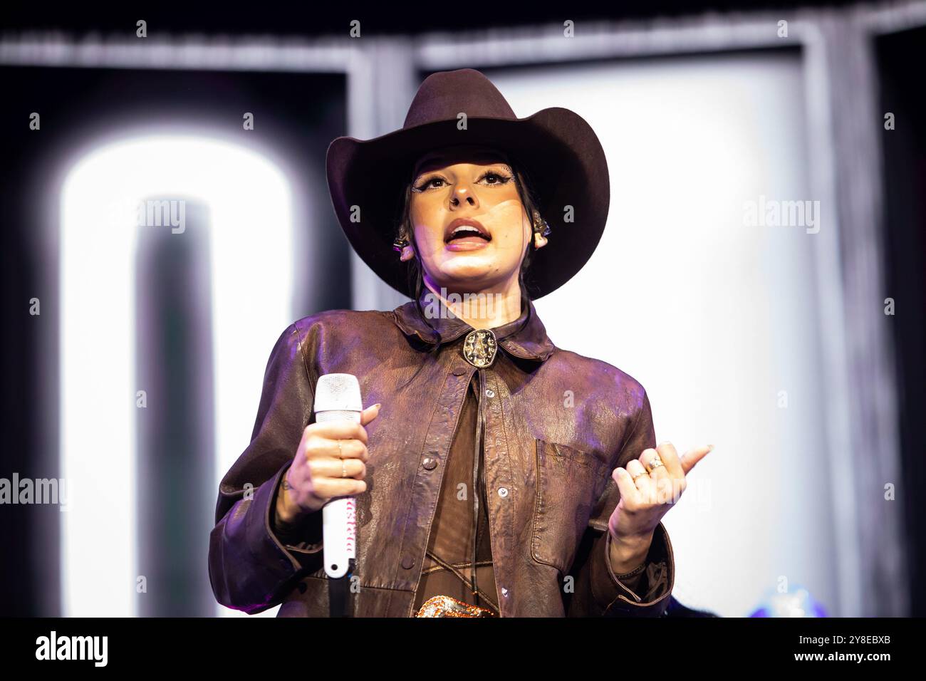 Brazilian singer, Ana Castela performs live during a concert at the ...