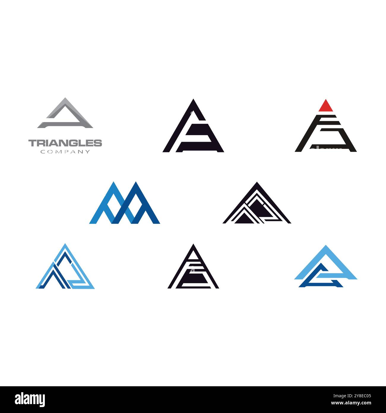 Futuristic Triangle Chain logo design inspiration Stock Vector Image ...