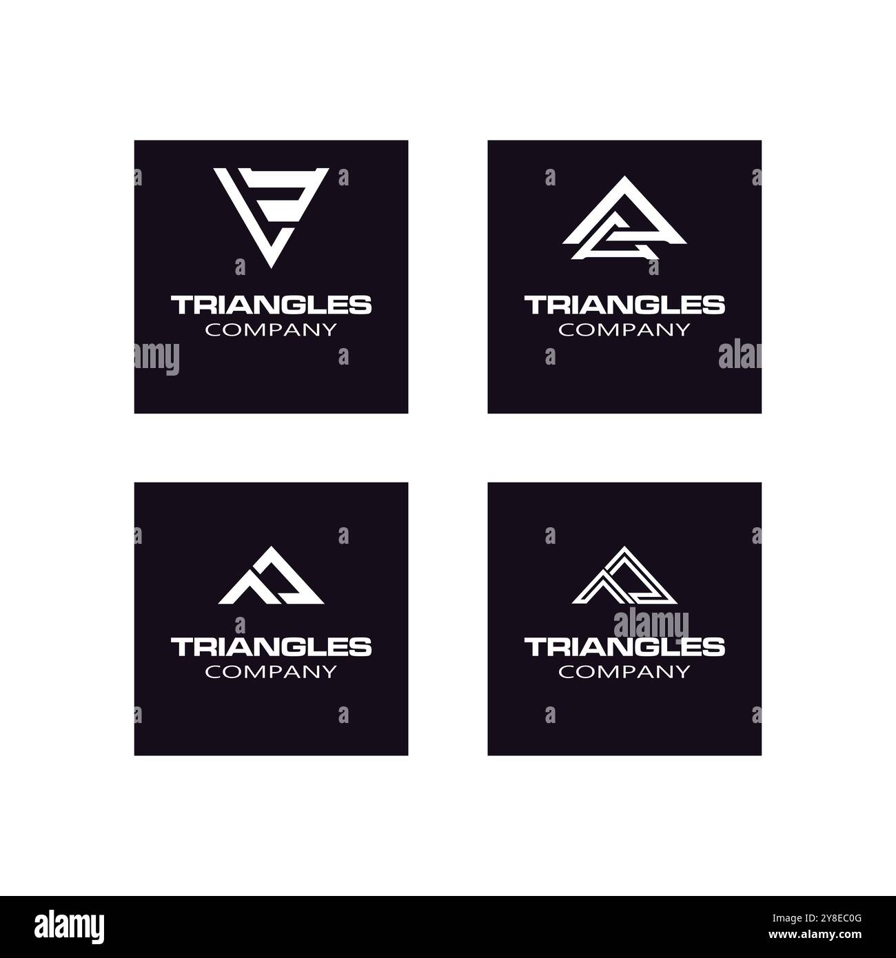 Futuristic Triangle Chain logo design inspiration Stock Vector Image ...