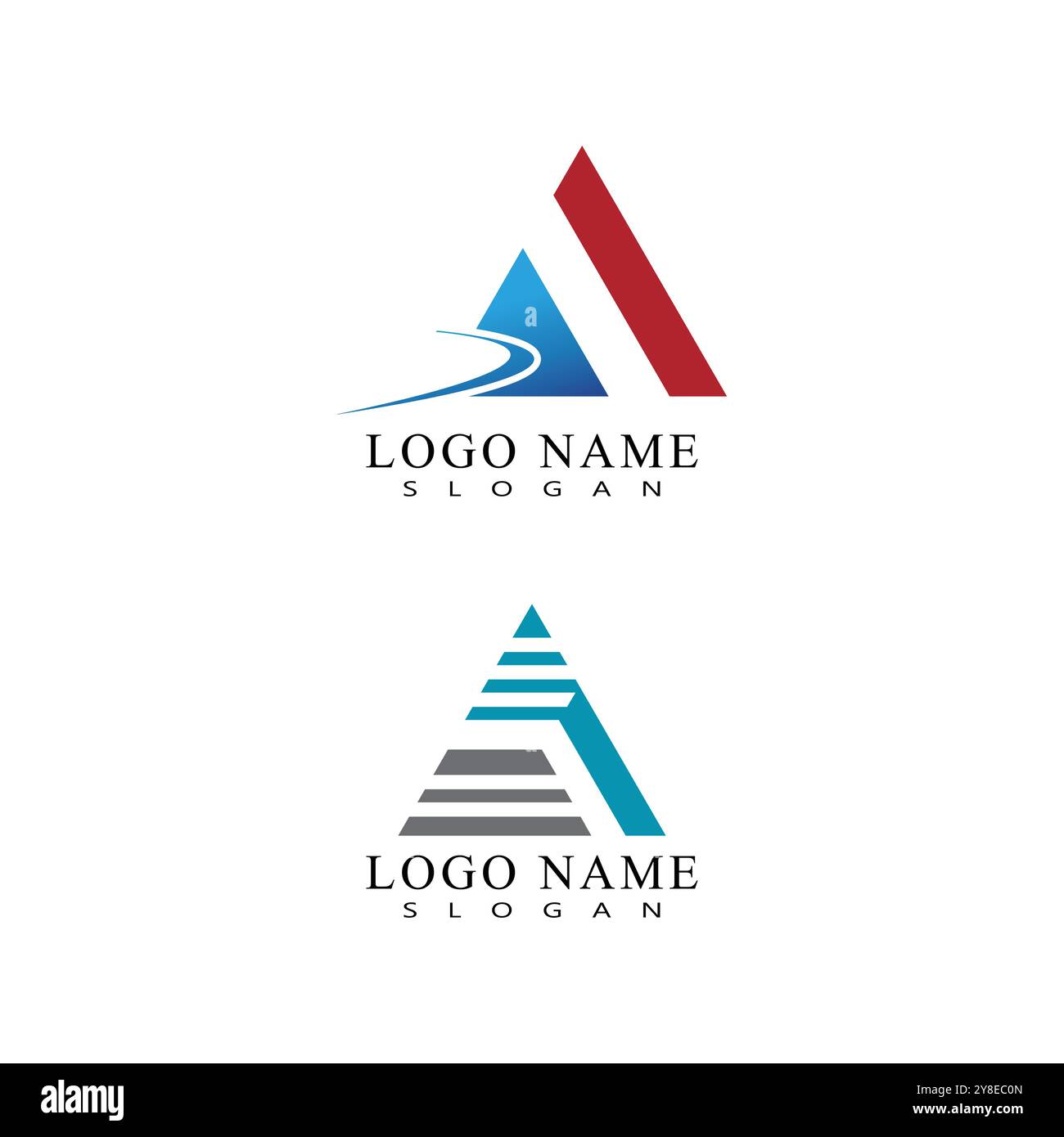 Futuristic Triangle Chain logo design inspiration Stock Vector Image ...