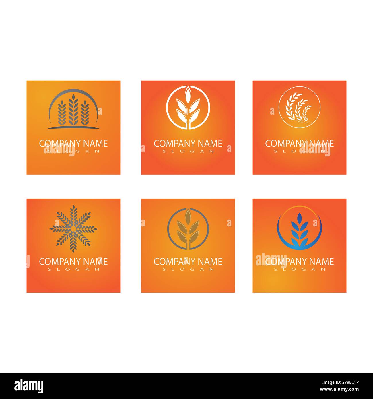 Luxury Golden Grain Weath / Rice Logo Design Vector Stock Vector Image ...