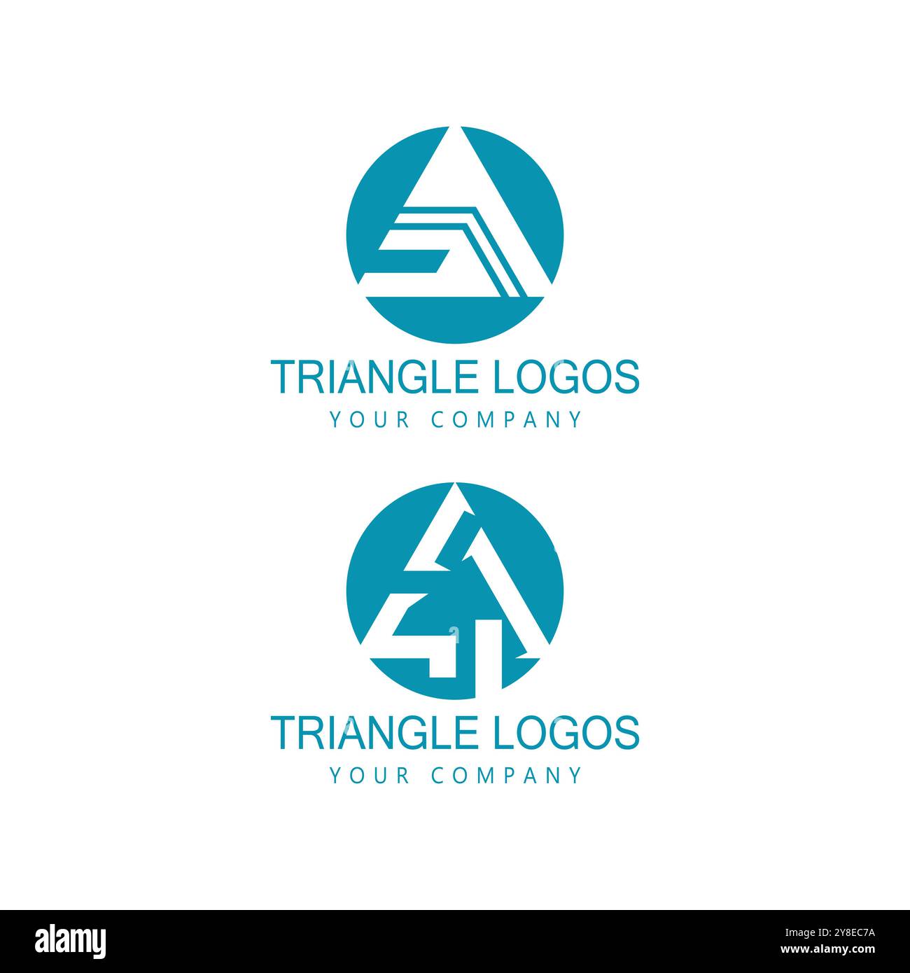 Futuristic Triangle Chain logo design inspiration Stock Vector Image ...