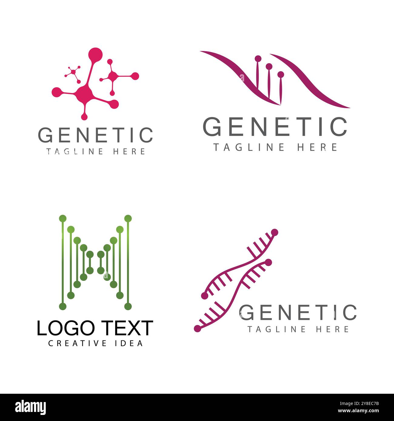 DNA gene Logo Template vector symbol illustration Stock Vector Image ...