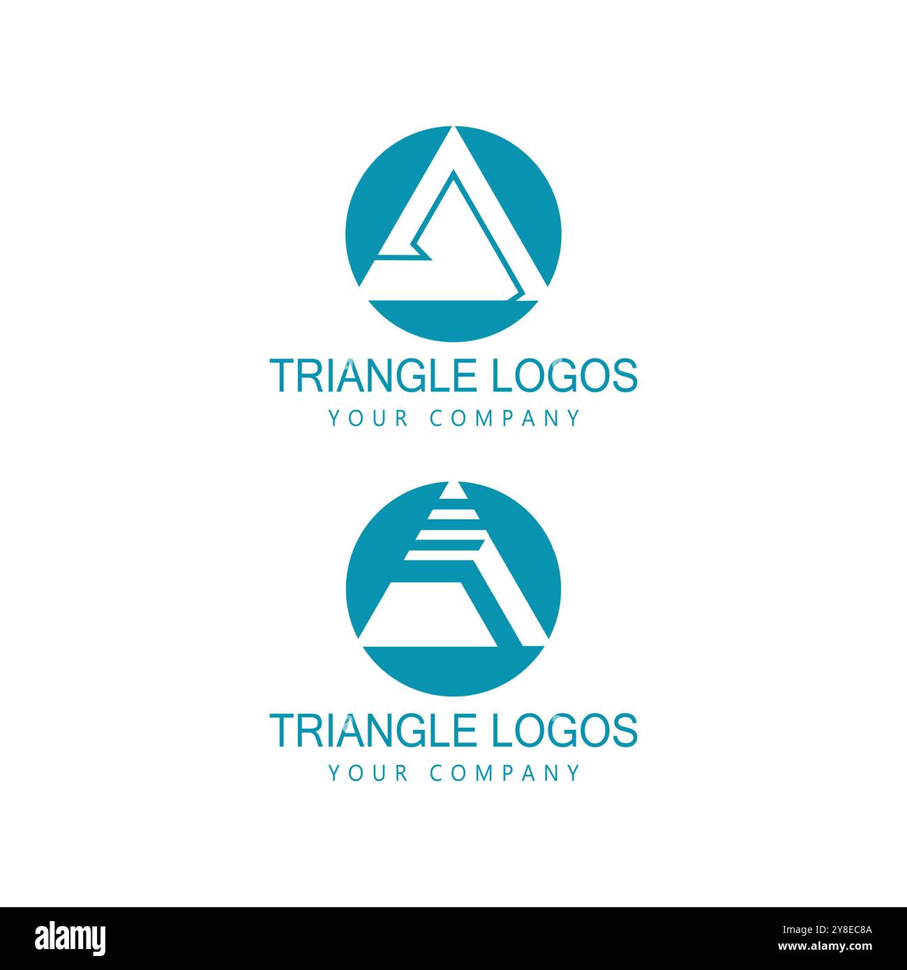 Futuristic Triangle Chain logo design inspiration Stock Vector Image ...