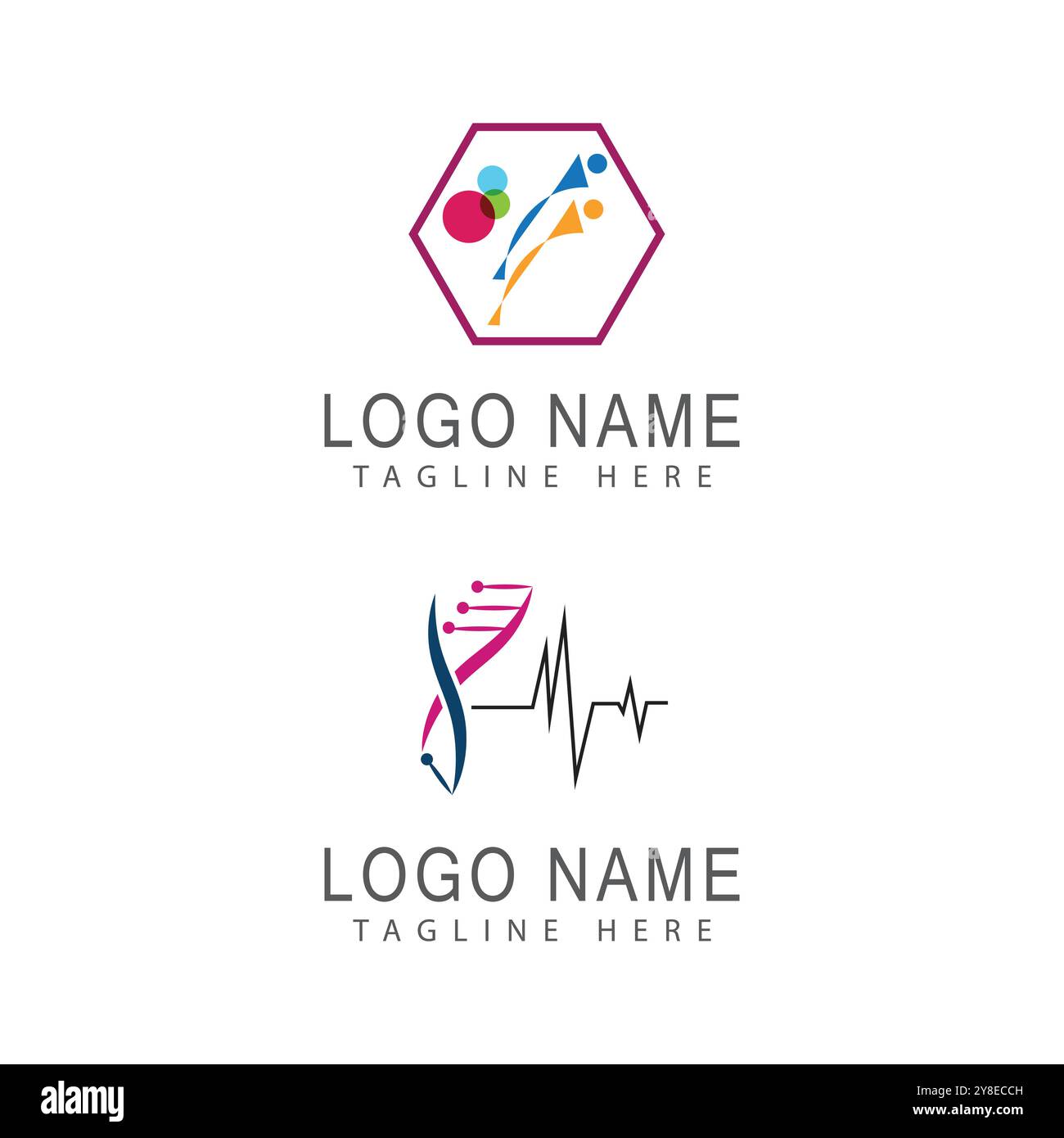 DNA gene Logo Template vector symbol illustration Stock Vector Image ...