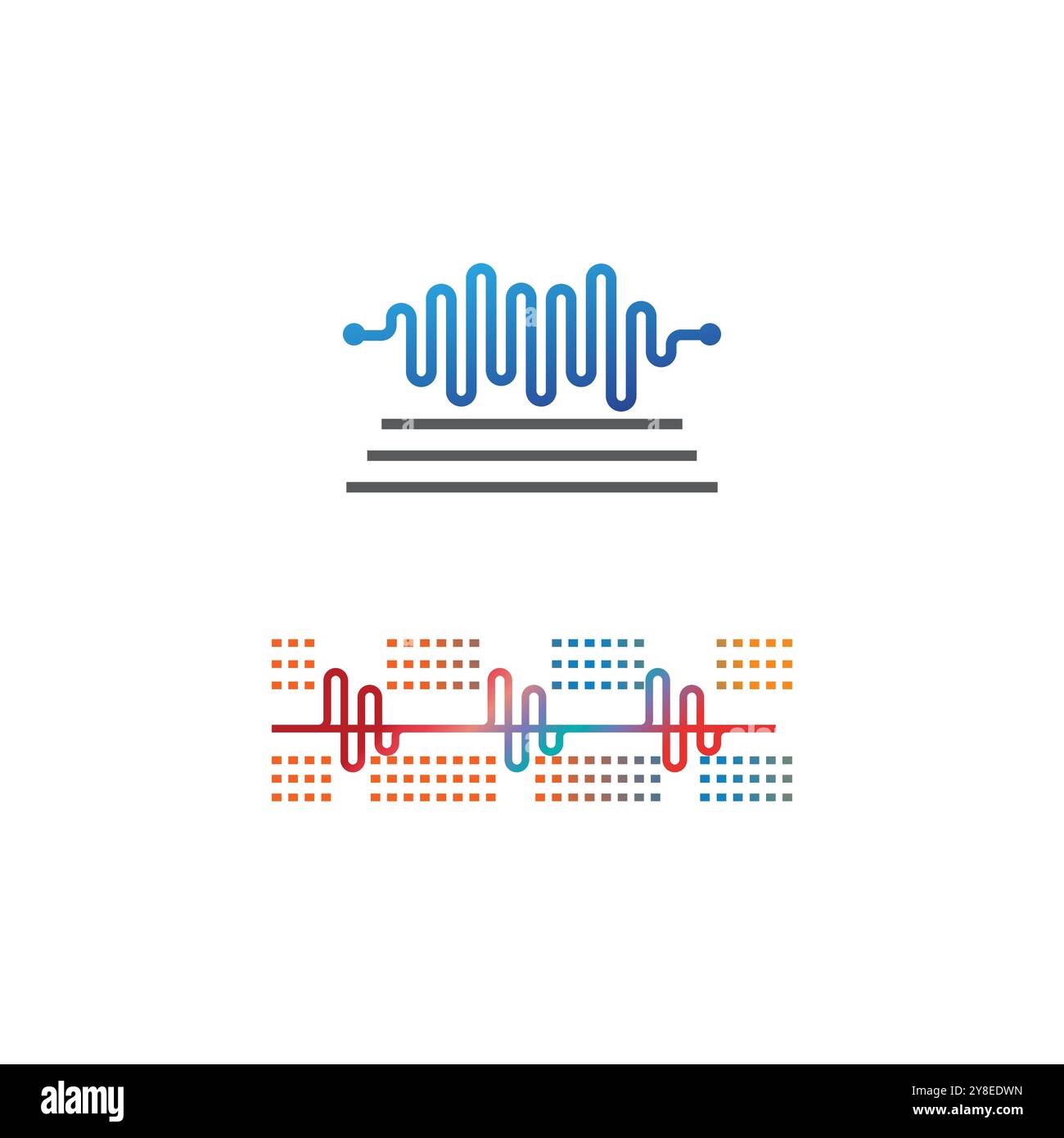 Sound waves vector illustration design template Stock Vector Image ...