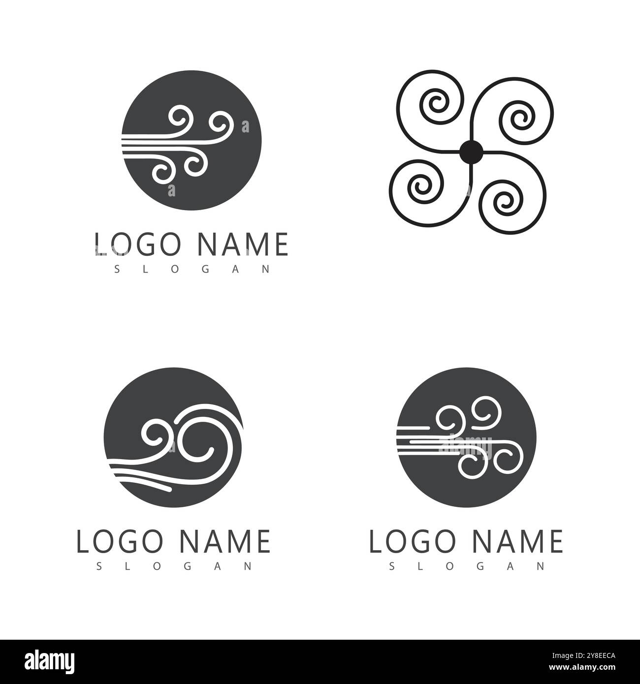 Wind logo vector symbol design Stock Vector Image & Art - Alamy