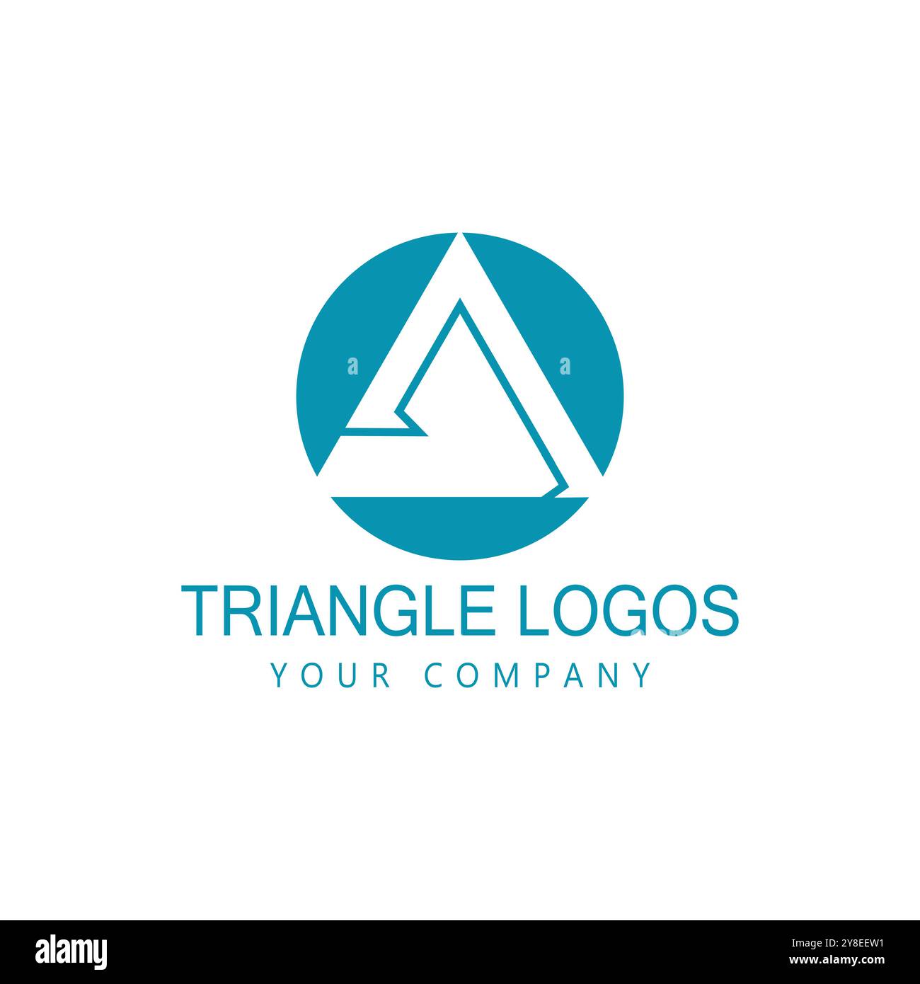 Futuristic Triangle Chain logo design inspiration Stock Vector Image ...