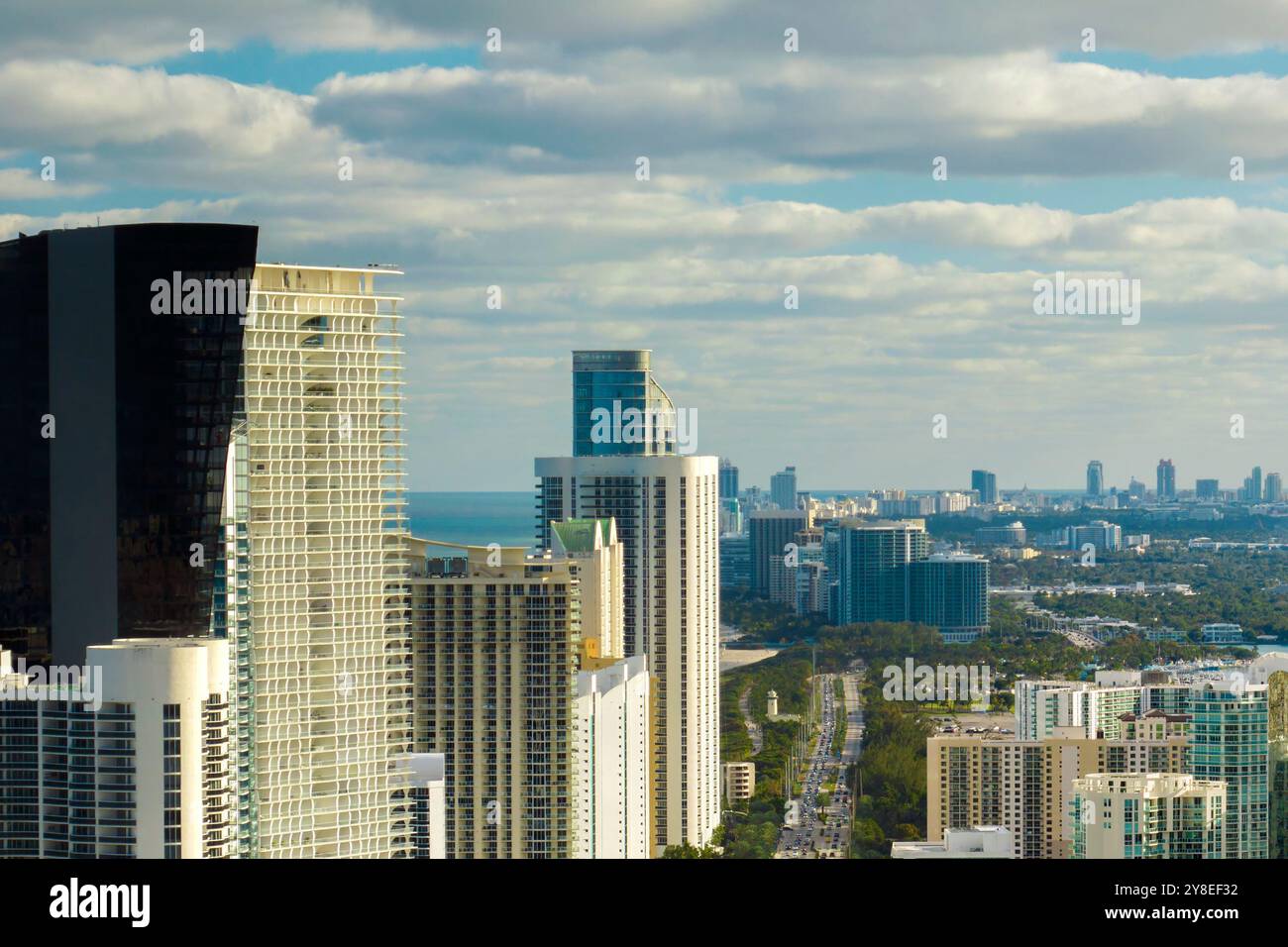 Sunny Isles Beach city with luxurious highrise hotels and condo ...