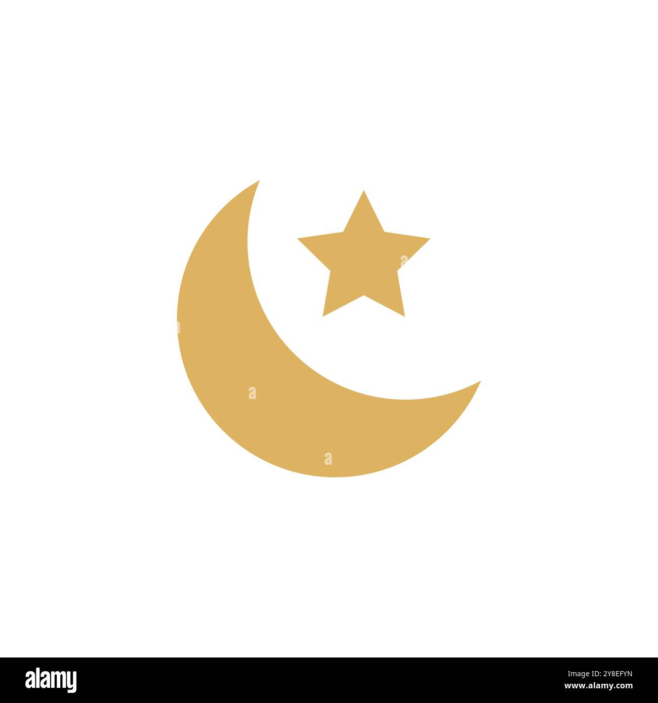 Yellow Crescent Moon Drawing