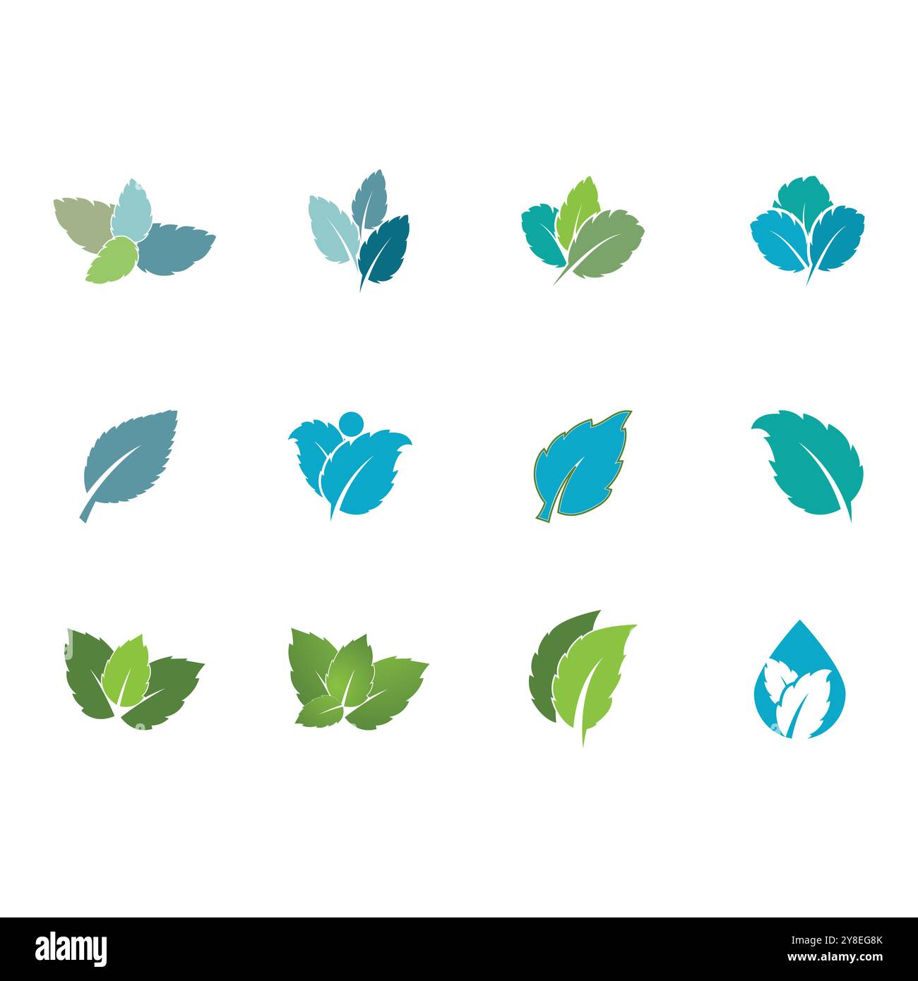 Leaf mint logo vector template symbol design Stock Vector Image & Art ...