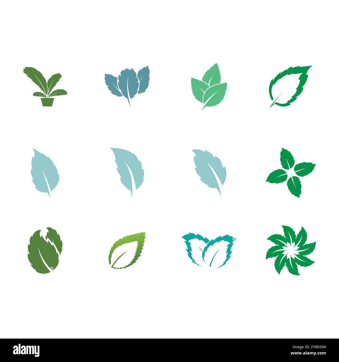Leaf mint logo vector template symbol design Stock Vector Image & Art ...