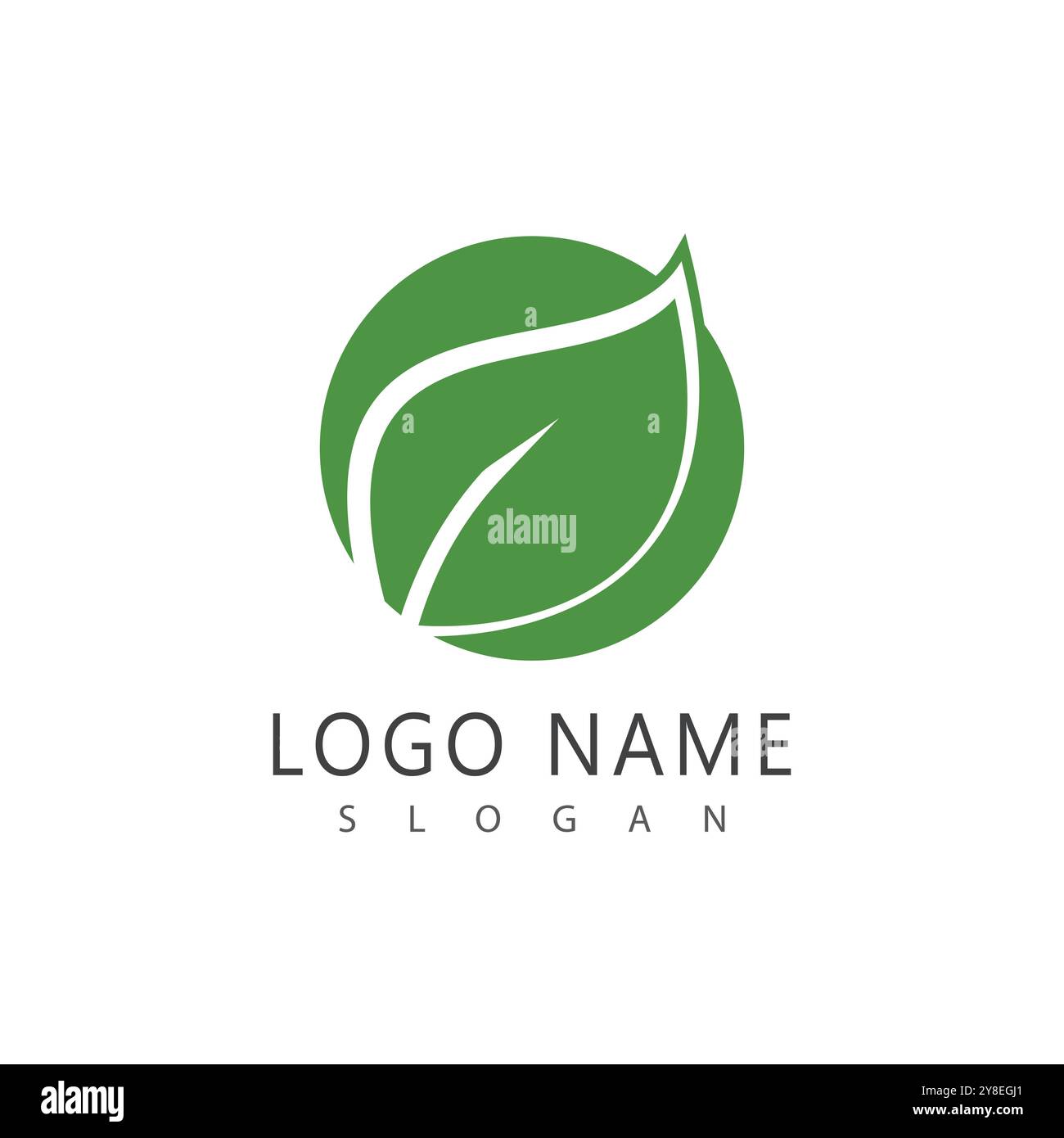 Green leaf logo vector element symbol template Stock Vector Image & Art ...