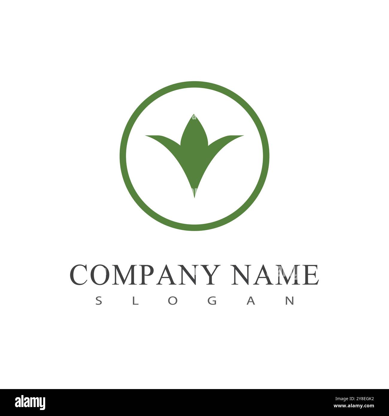 Green leaf logo vector element symbol template Stock Vector Image & Art ...