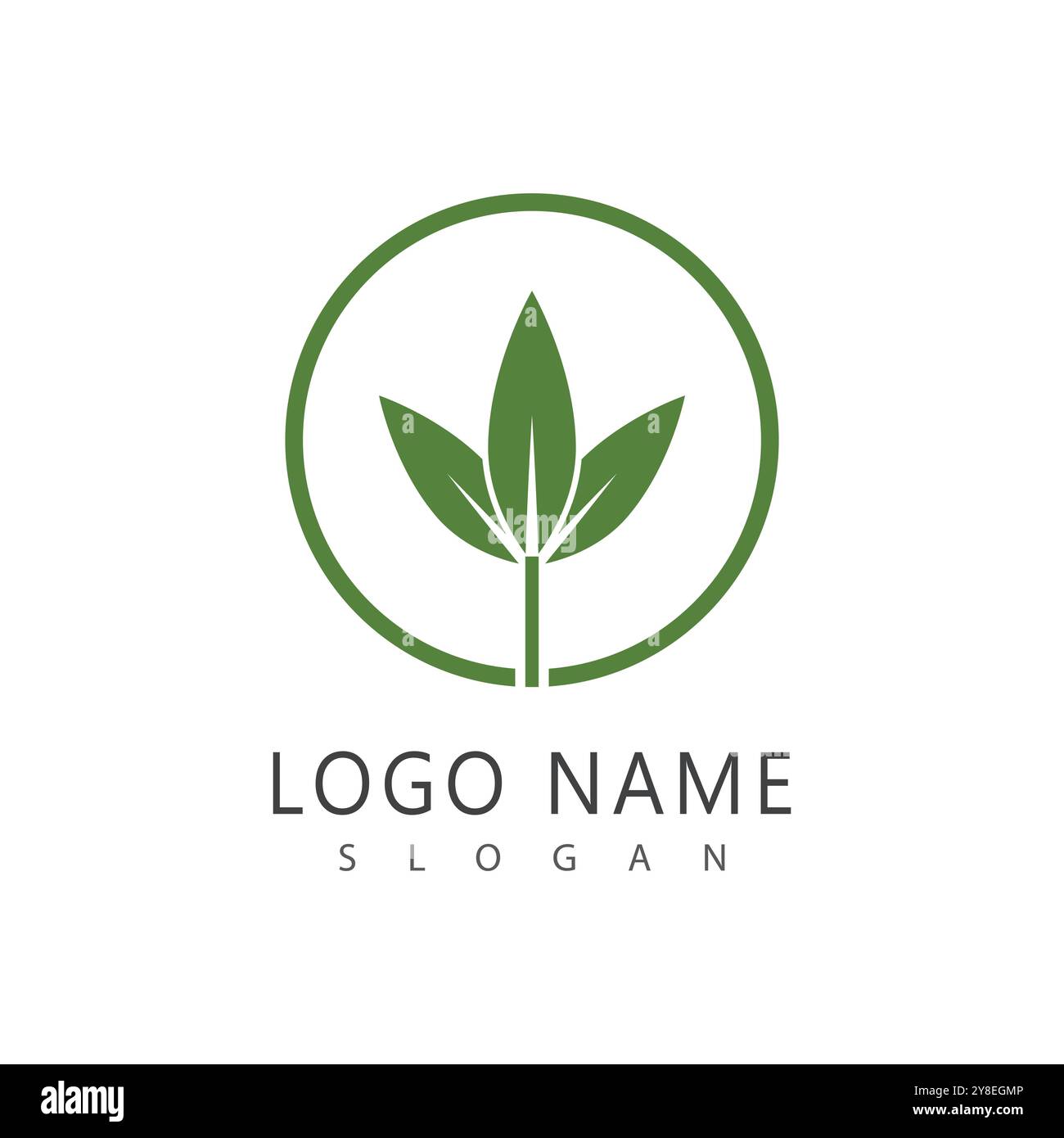 Green leaf logo vector element symbol template Stock Vector Image & Art ...