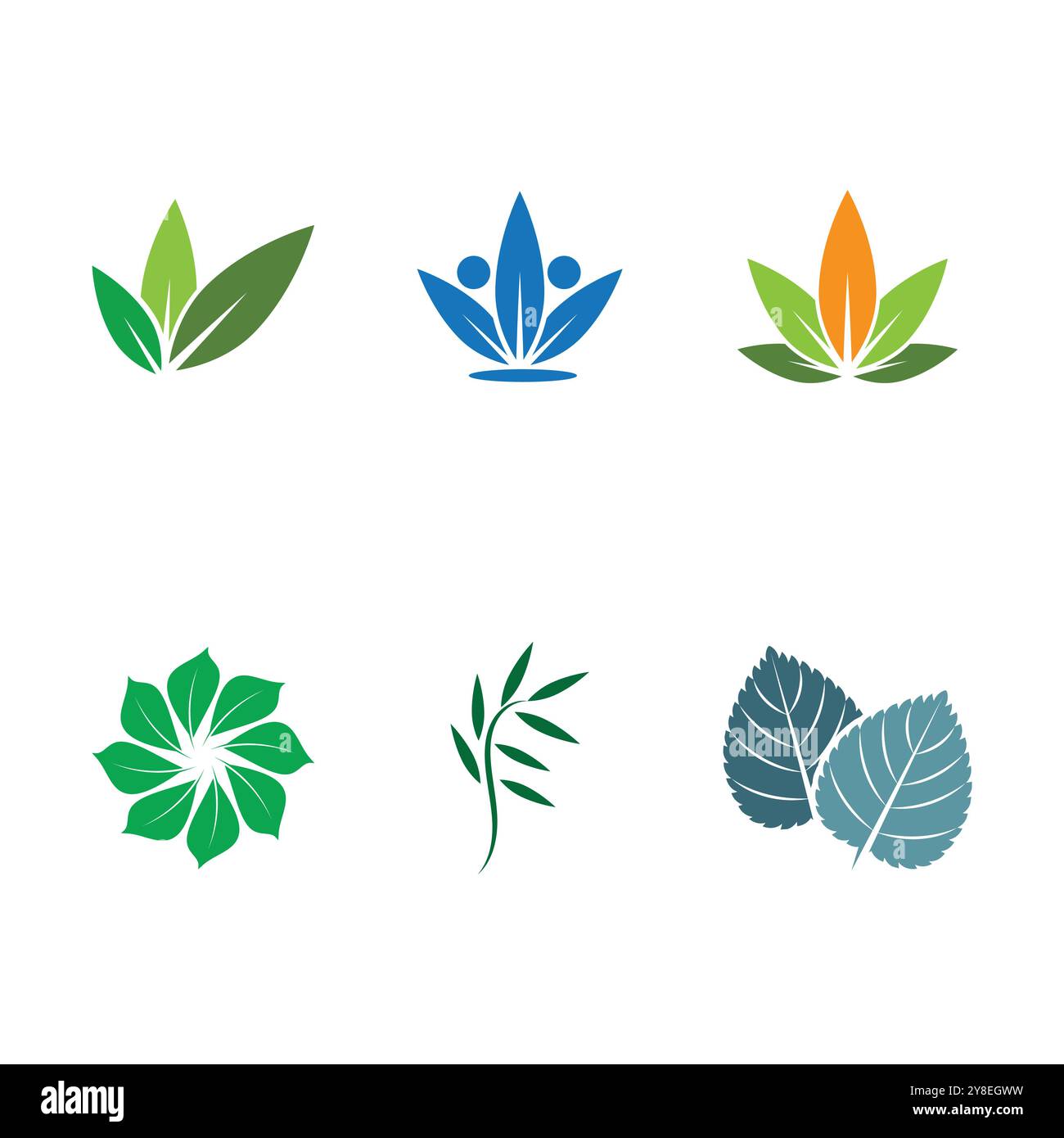 Green leaf logo vector element symbol template Stock Vector Image & Art ...