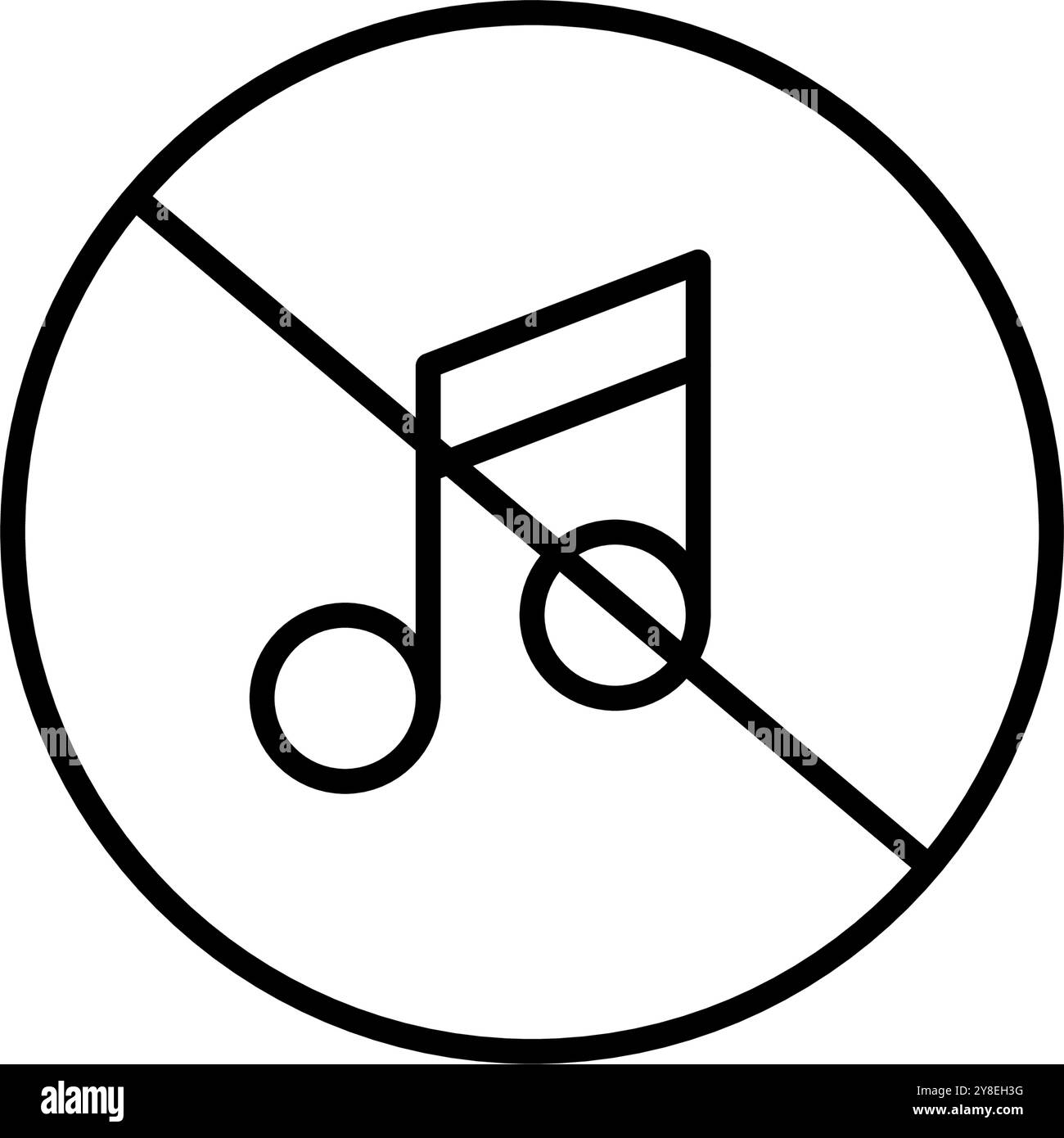Crossed out speaker vector vectors Black and White Stock Photos ...
