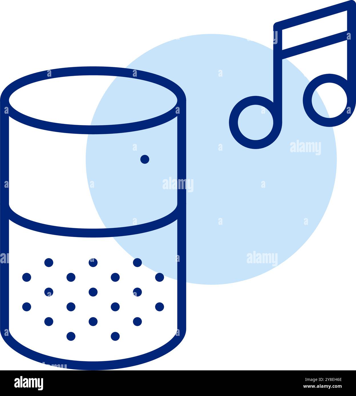 Speaker and musical note. Audio playback, broadcasting and sound ...