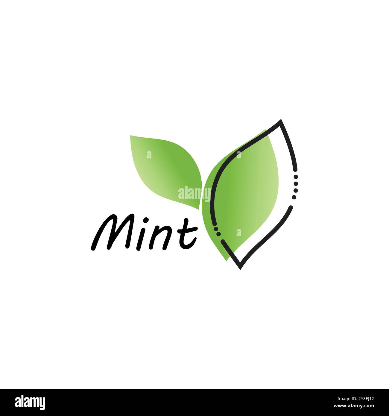 Mint leaf logo vector element template and symbol Stock Vector Image ...