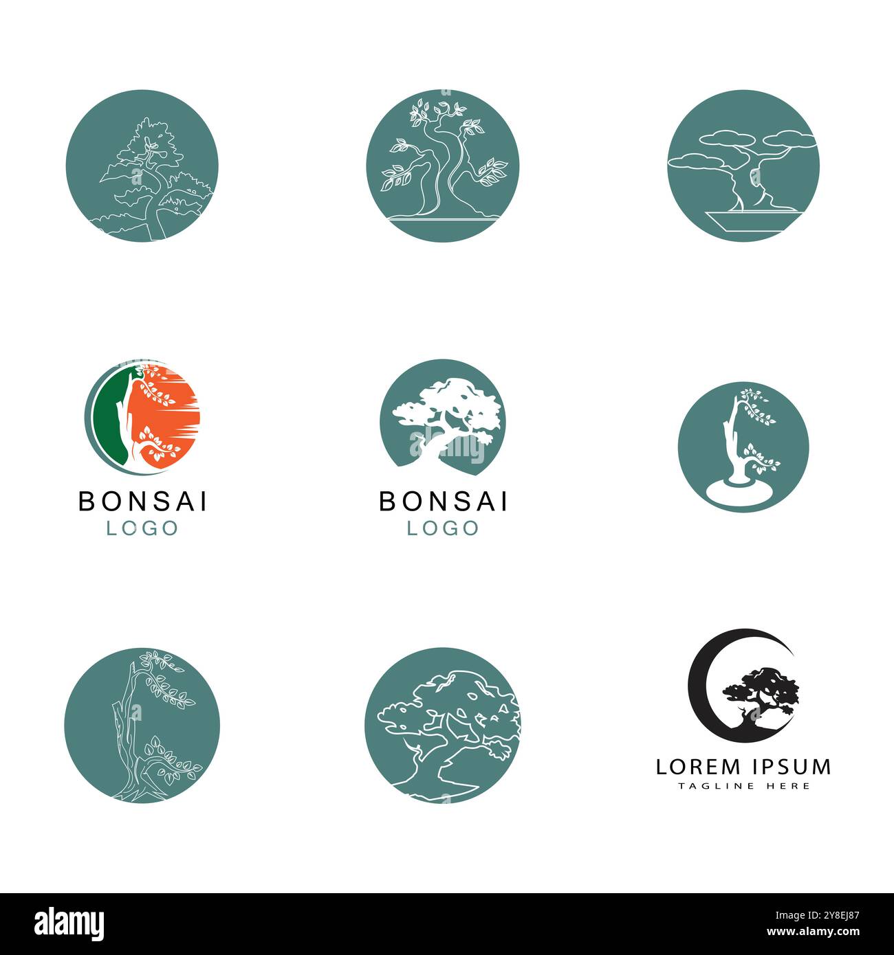 Bonsai logo vector template and symbol Stock Vector Image & Art - Alamy