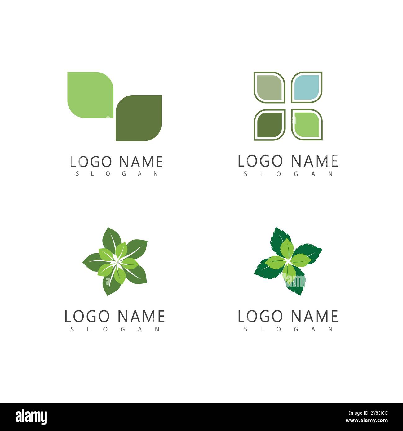 Mint leaf logo vector element template and symbol Stock Vector Image ...