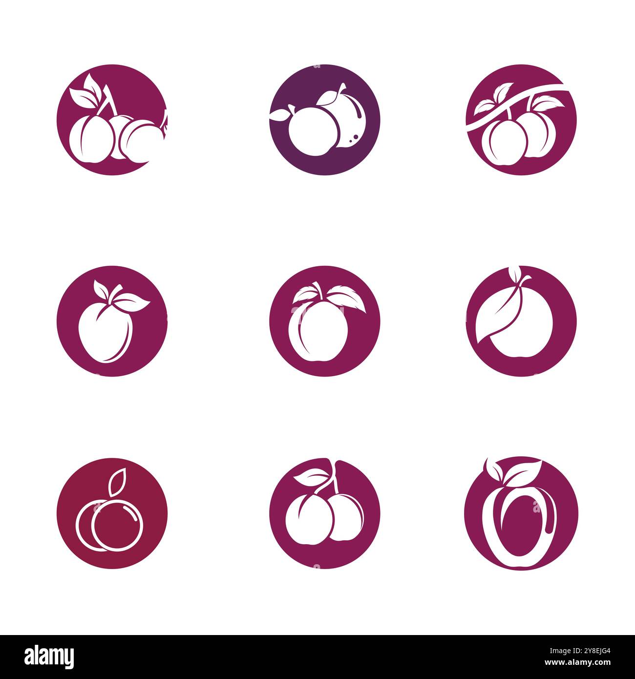 Plum logo vector template and symbol Stock Vector Image & Art - Alamy