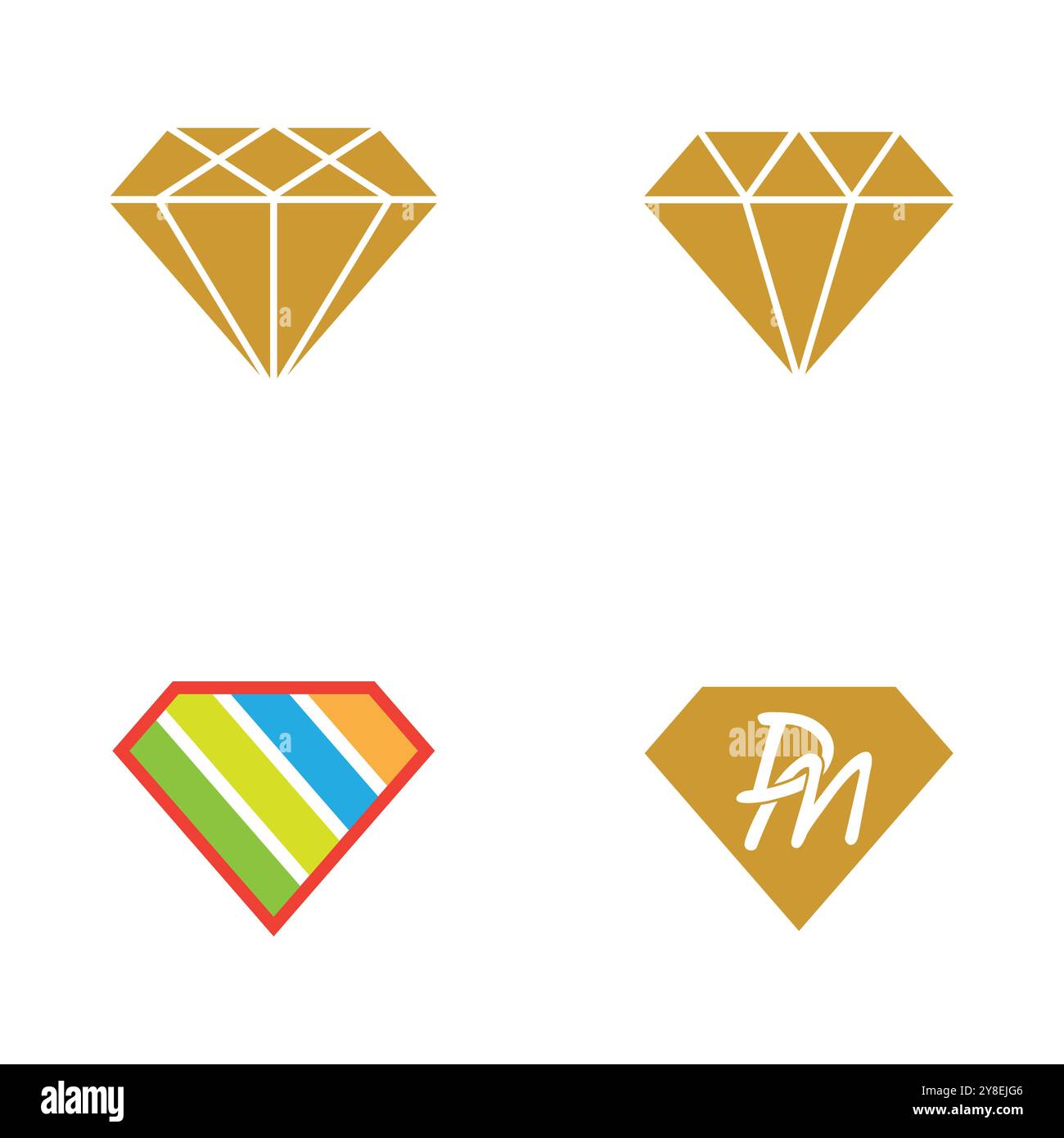 Diamond logo vector template and symbol Stock Vector Image & Art - Alamy