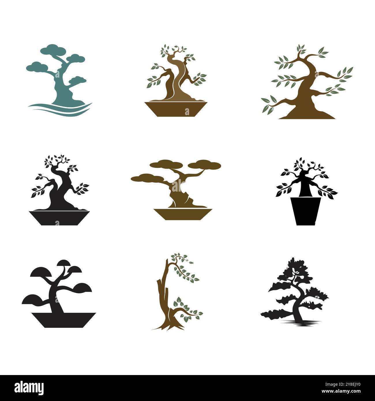 Bonsai tree decorative japanese Stock Vector Images - Alamy