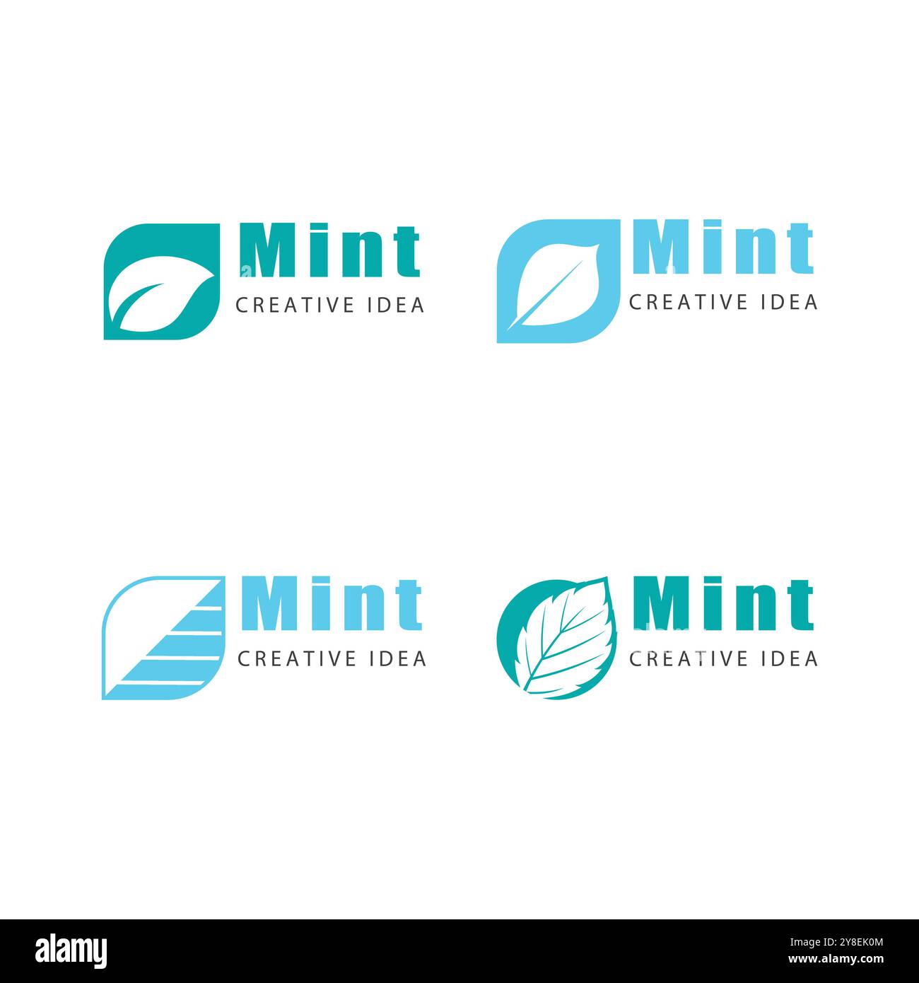 Mint leaf logo vector element template and symbol Stock Vector Image ...