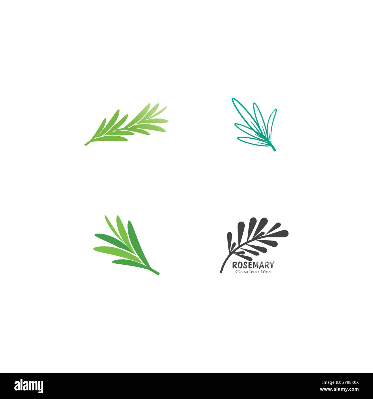 Rosemary logo vector illustration template business element and symbol ...