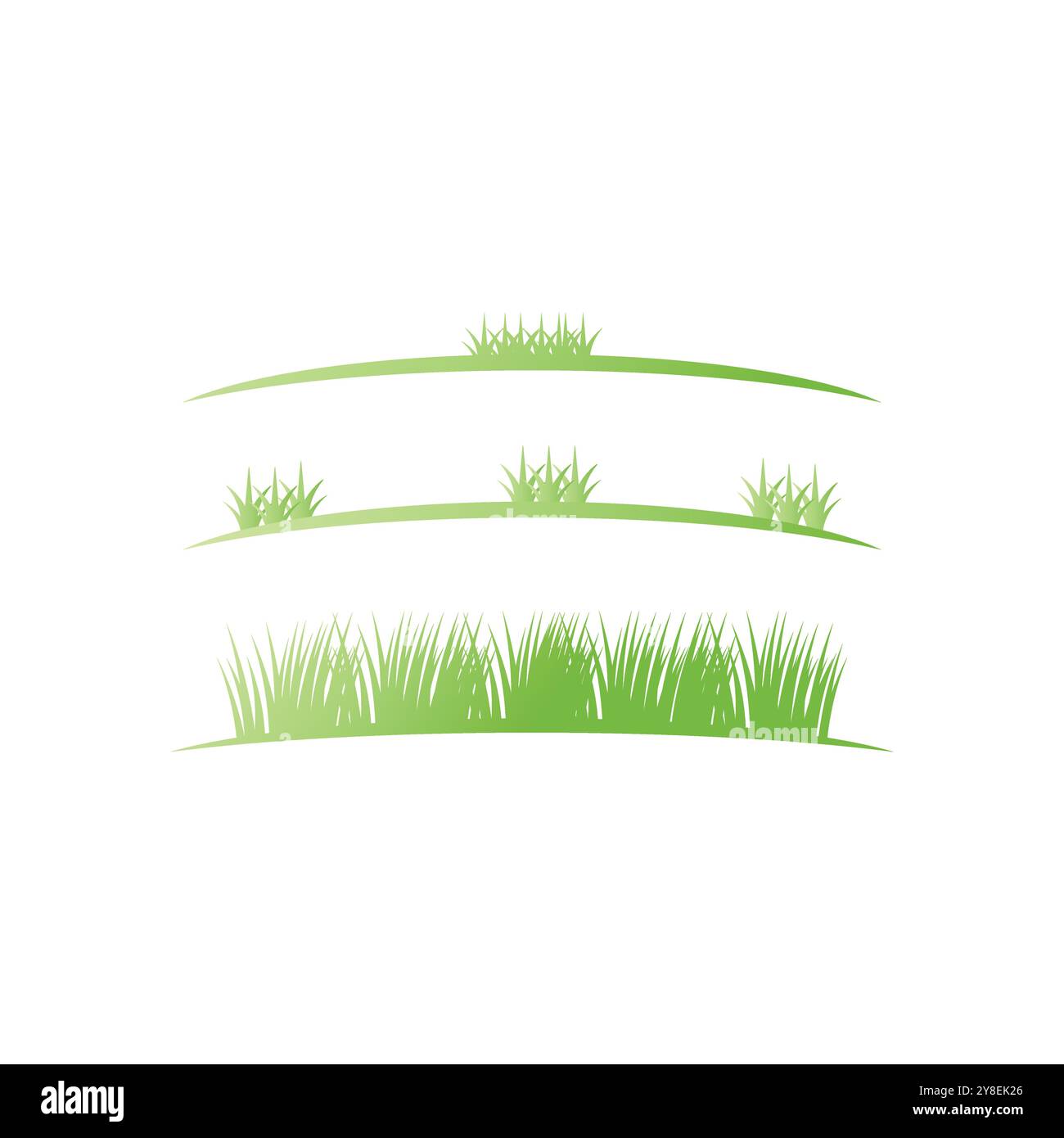 Grass grassland green natural vector logos vector business element and ...