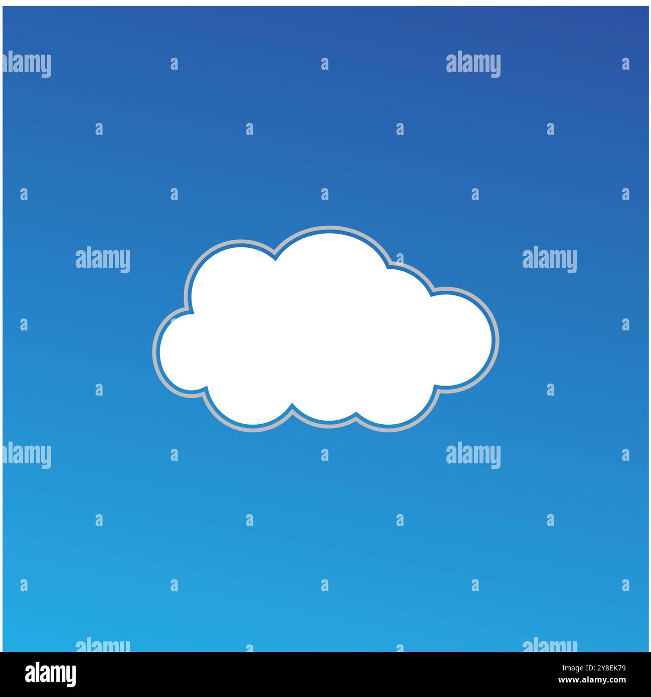 Cloud blue sky illustration vector flat element design Stock Vector ...