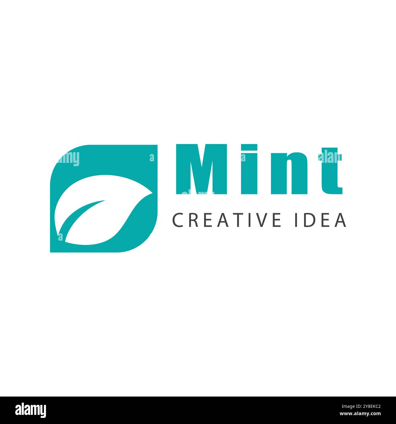 Mint leaf logo vector element template and symbol Stock Vector Image ...