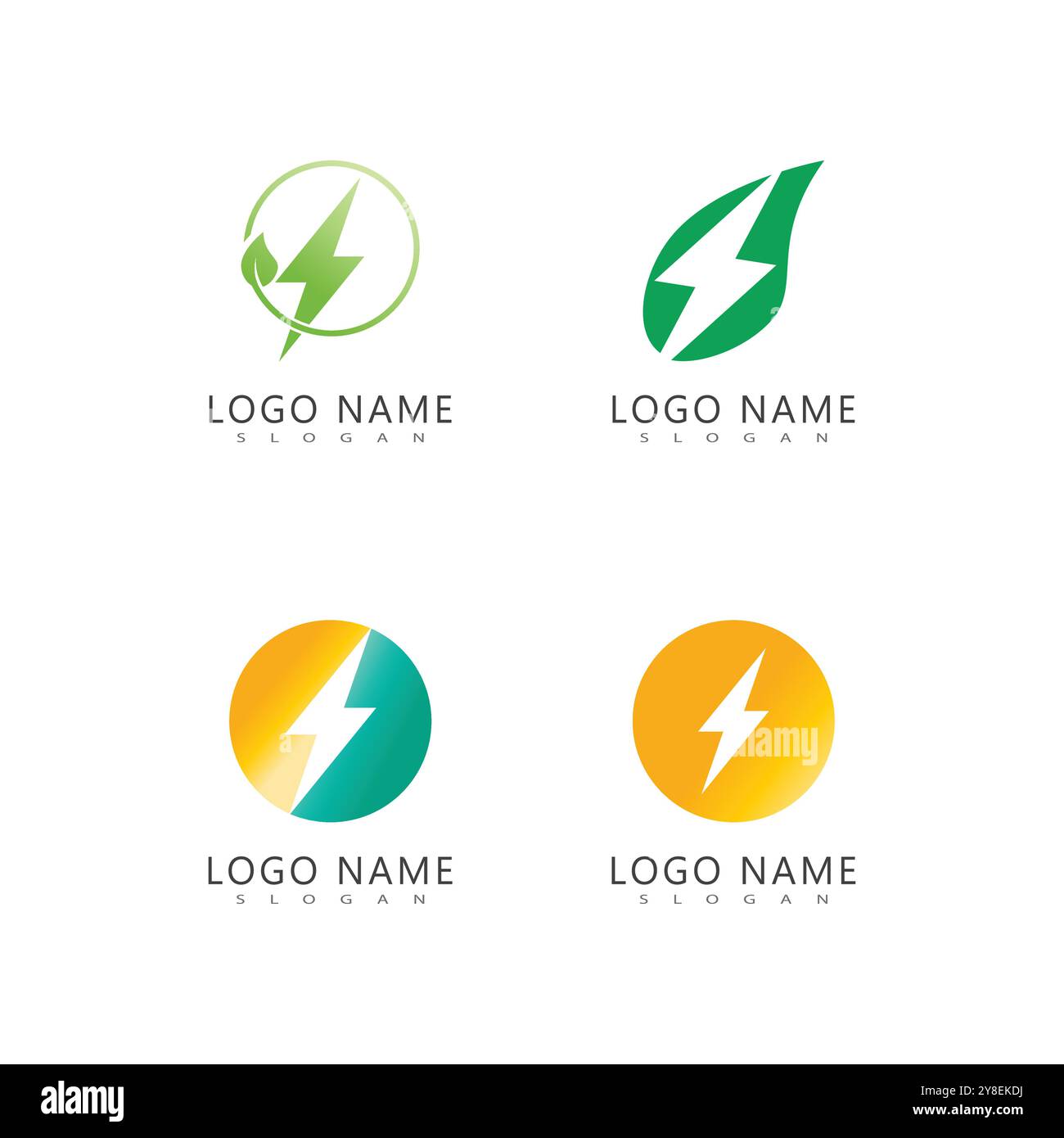 Power lightning logo vector illustration business element and symbol ...