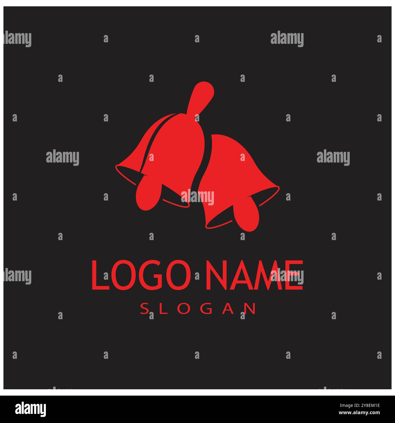 Bell logo template vector hi-res stock photography and images - Alamy