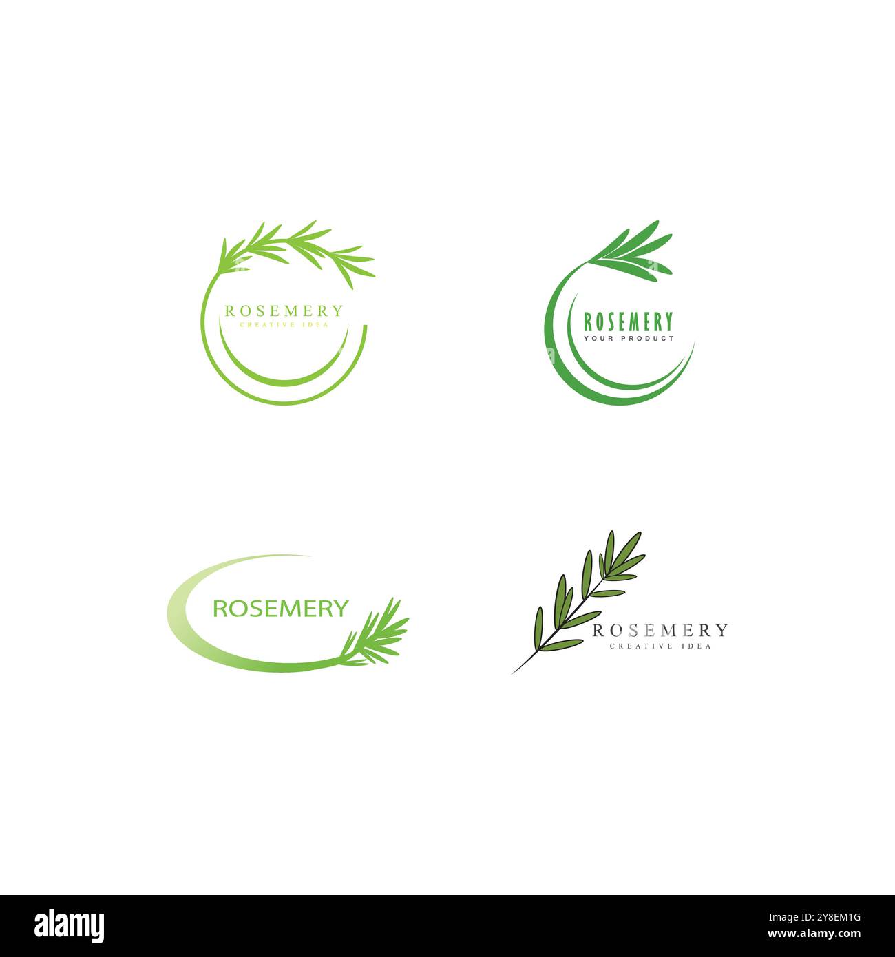 Rosemary logo vector illustration template business element and symbol ...