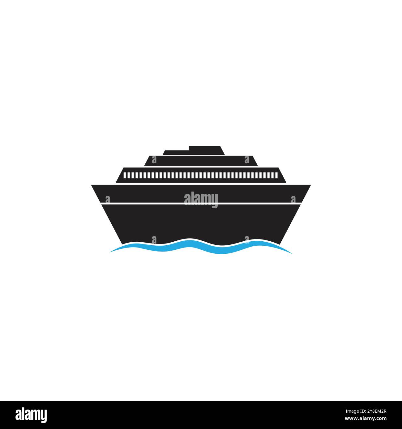 Cruise ship Logo icon Template vector flat design Stock Vector Image ...