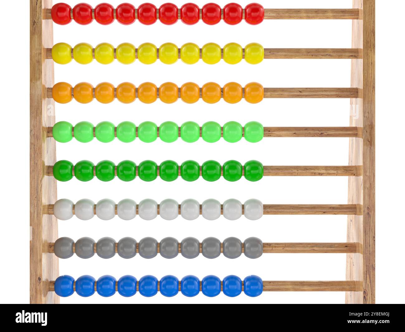 Abacus on a white background. 3d illustration Stock Photo - Alamy