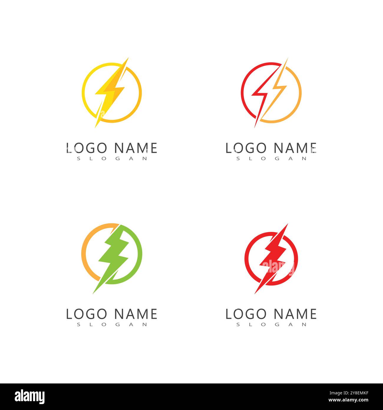Power lightning logo vector illustration business element and symbol ...