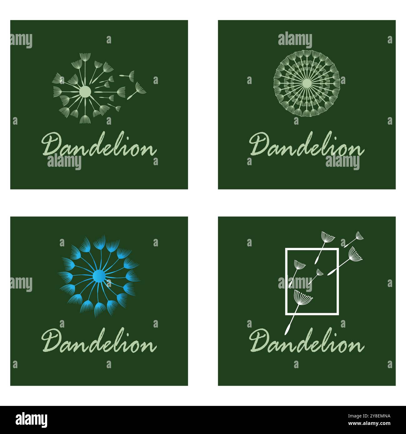 Dandelion collection Cut Out Stock Images & Pictures - Alamy