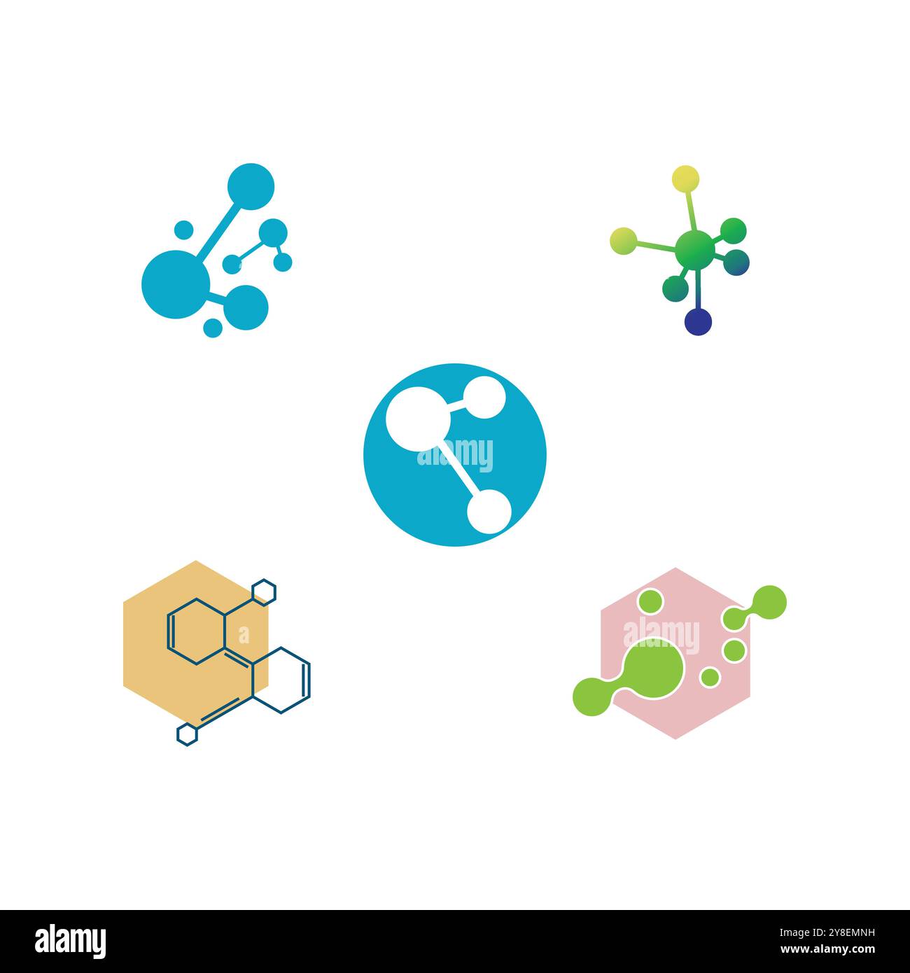 Molecule logo vector symbol template Stock Vector Image & Art - Alamy