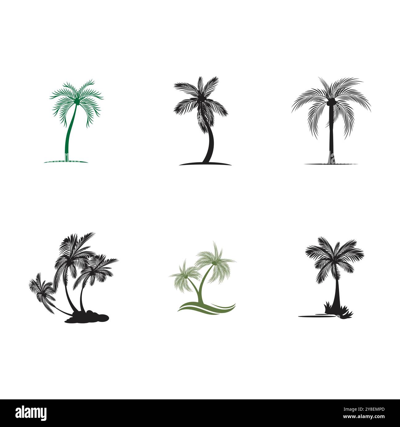 Palm tree logo vector template symbol design Stock Vector Image & Art ...