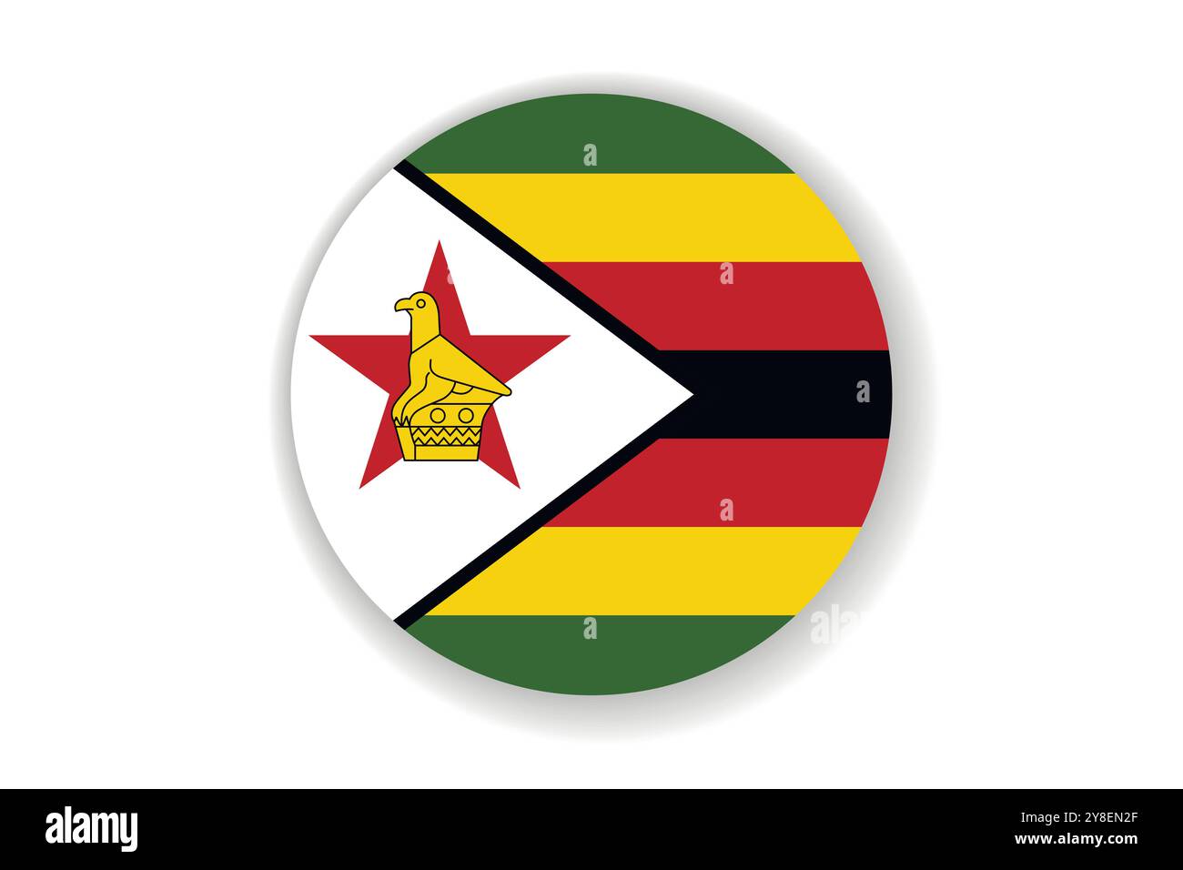 Flag of Zimbabwe. National symbol in official colors. Template icon. Abstract vector background ...